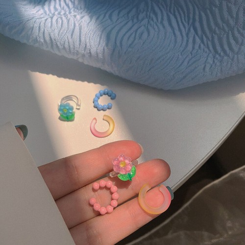3 Pcs/set Of Acrylic Ear Bone Clip For Women INS Cute Fashion Cartilage ...