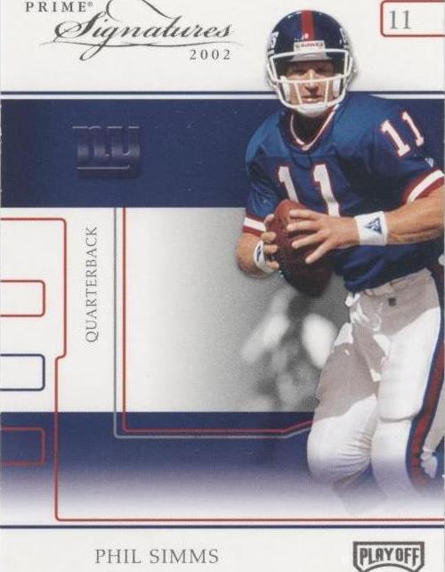 2002 Playoff Prime Signatures - Phil Simms #57 Sample Silver for sale ...