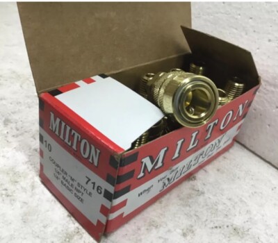 (10) Milton 716 Air Hose Coupler M Style 1/4" Male NPT Thread Free ...