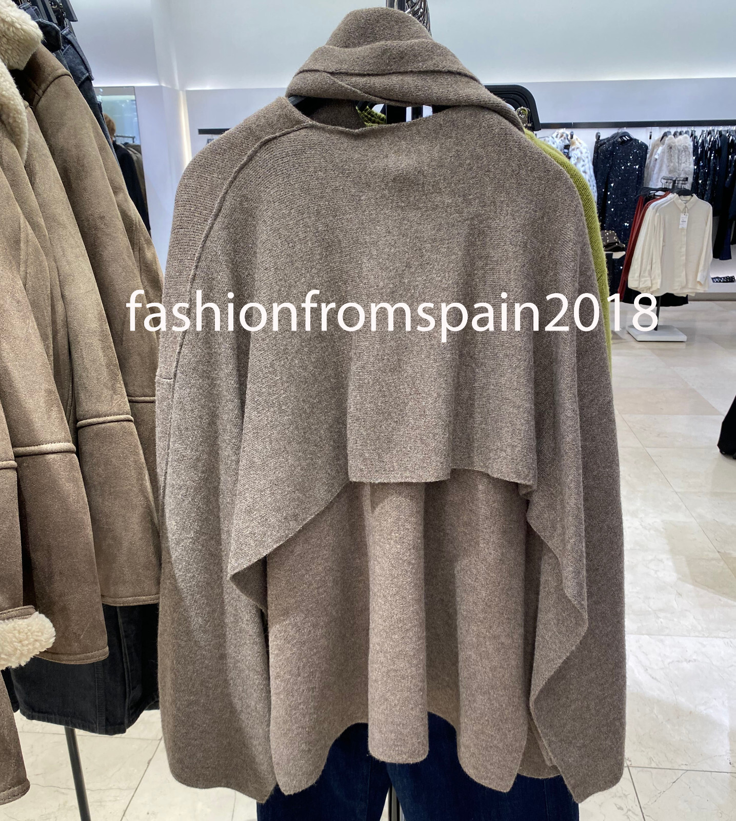 ZARA NEW WOMAN SHORT CAPE COAT BROWN TAUPE S-M,L-XL 2756/107 | eBay