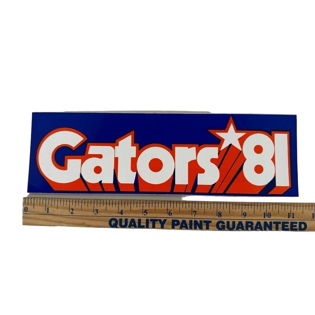 Vintage GATORS 81 Bumper Sticker University of Florida 1981 | eBay