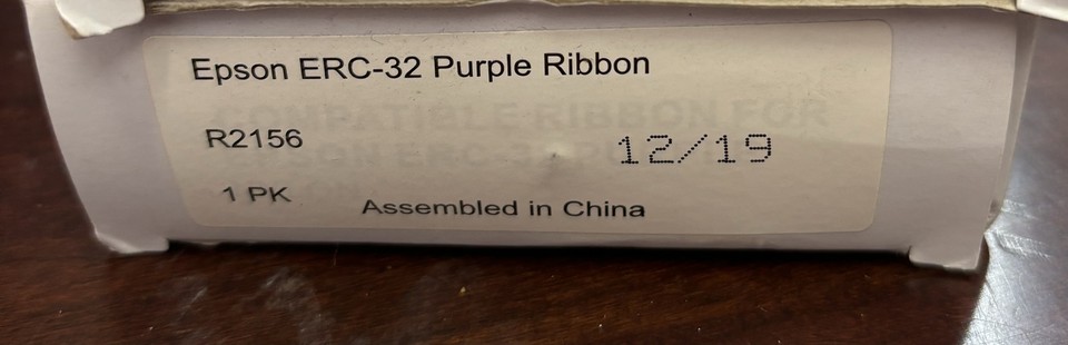 Data products Epson ERC-32 Purple Ribbon R2156 - 2 pack | eBay