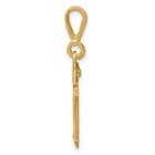 14k Small Brushed Diamond-cut Number 10 Charm | eBay