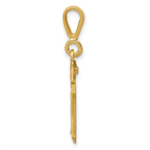 14k Small Brushed Diamond-cut Number 10 Charm | eBay