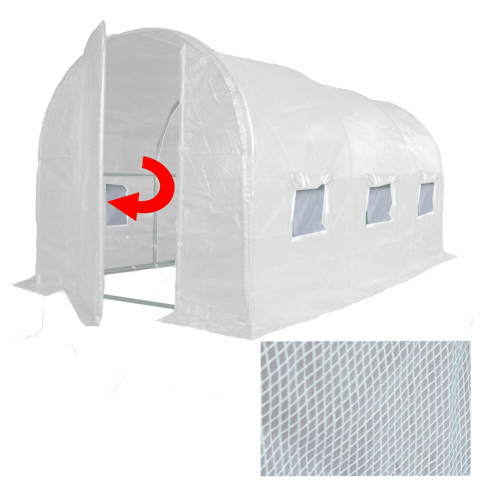 4 Sizes Poly Tunnel,Polytunnel,Pollytunnel,Greenhouse,Green House,Polly ...