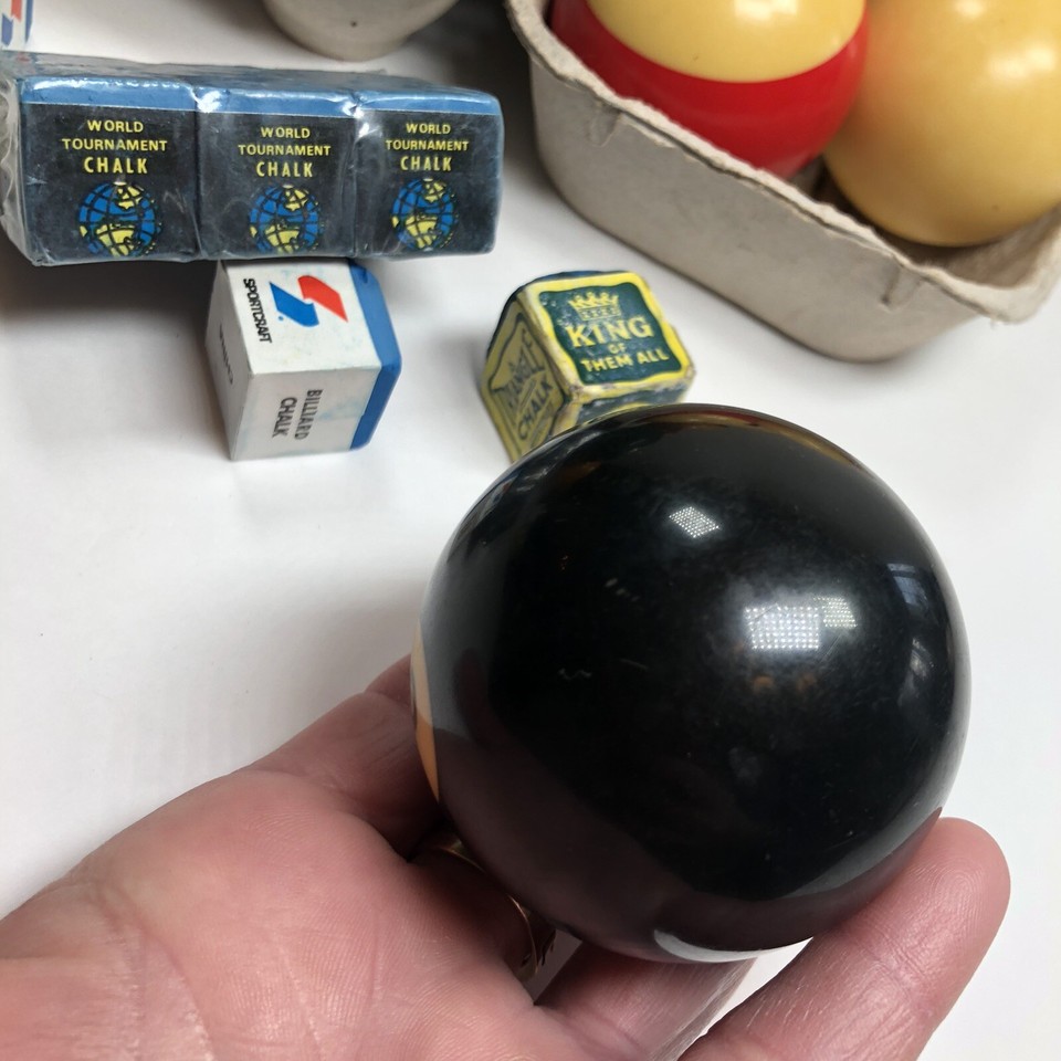LOT Vintage Bakelite Billiard Pool Balls 2.25" Complete Set +BONUS PACK ...