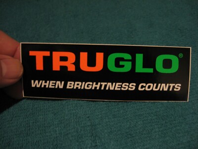 TruGlo Logo Decal 4 3/4" x 1 1/2" "When Brightness Counts" Surface ...