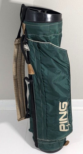 Vintage Ping Karsten 4-Way Sunday Golf Single Strap Carry Bag Green ...