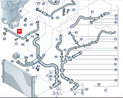 VOLKSWAGEN POLO 9N Coolant Hose 06A121065DA NEW GENUINE | eBay
