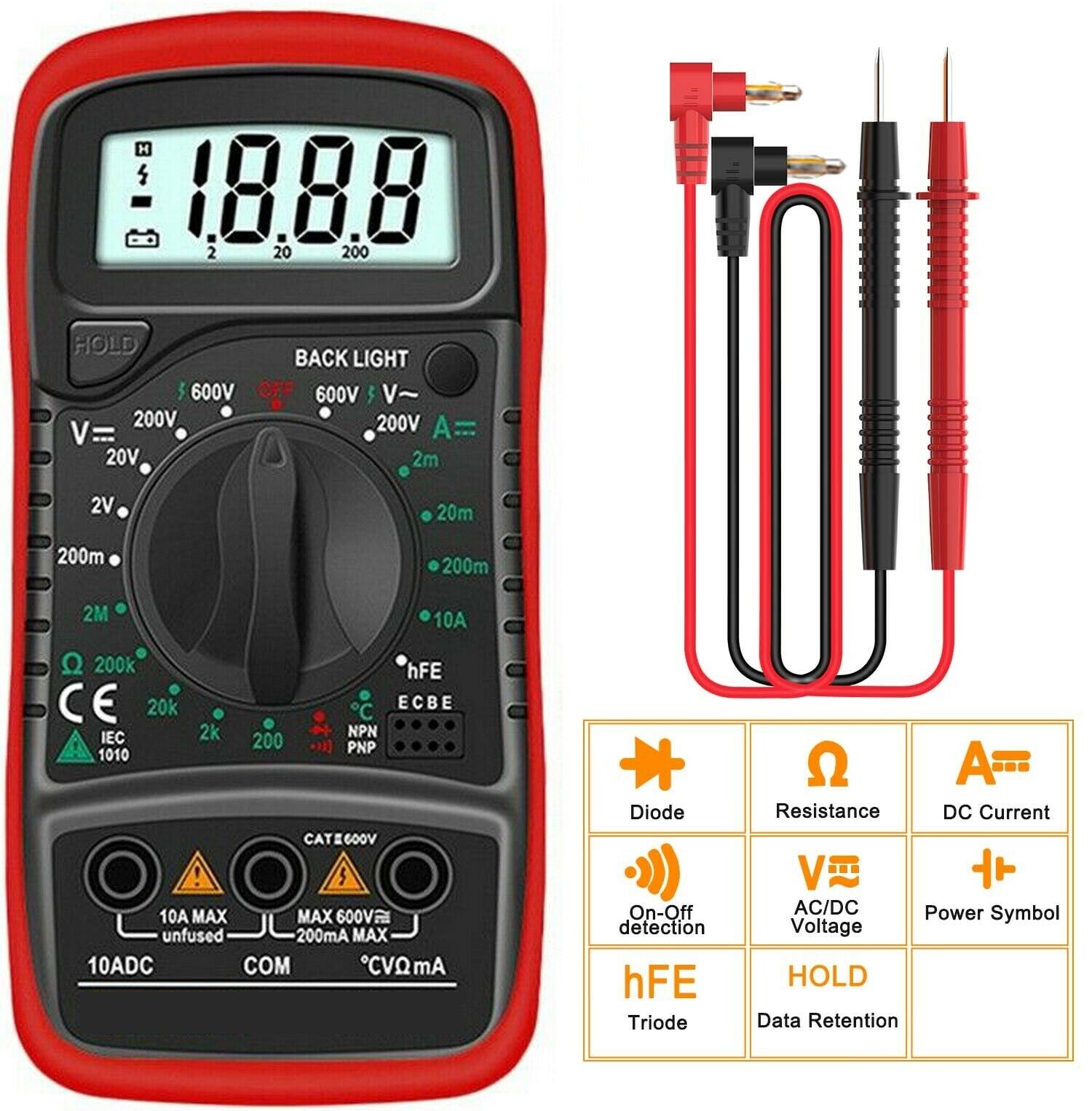 Volmate VOL-880 Digital Volt AC/DC Tester Multimeter for sale online | eBay