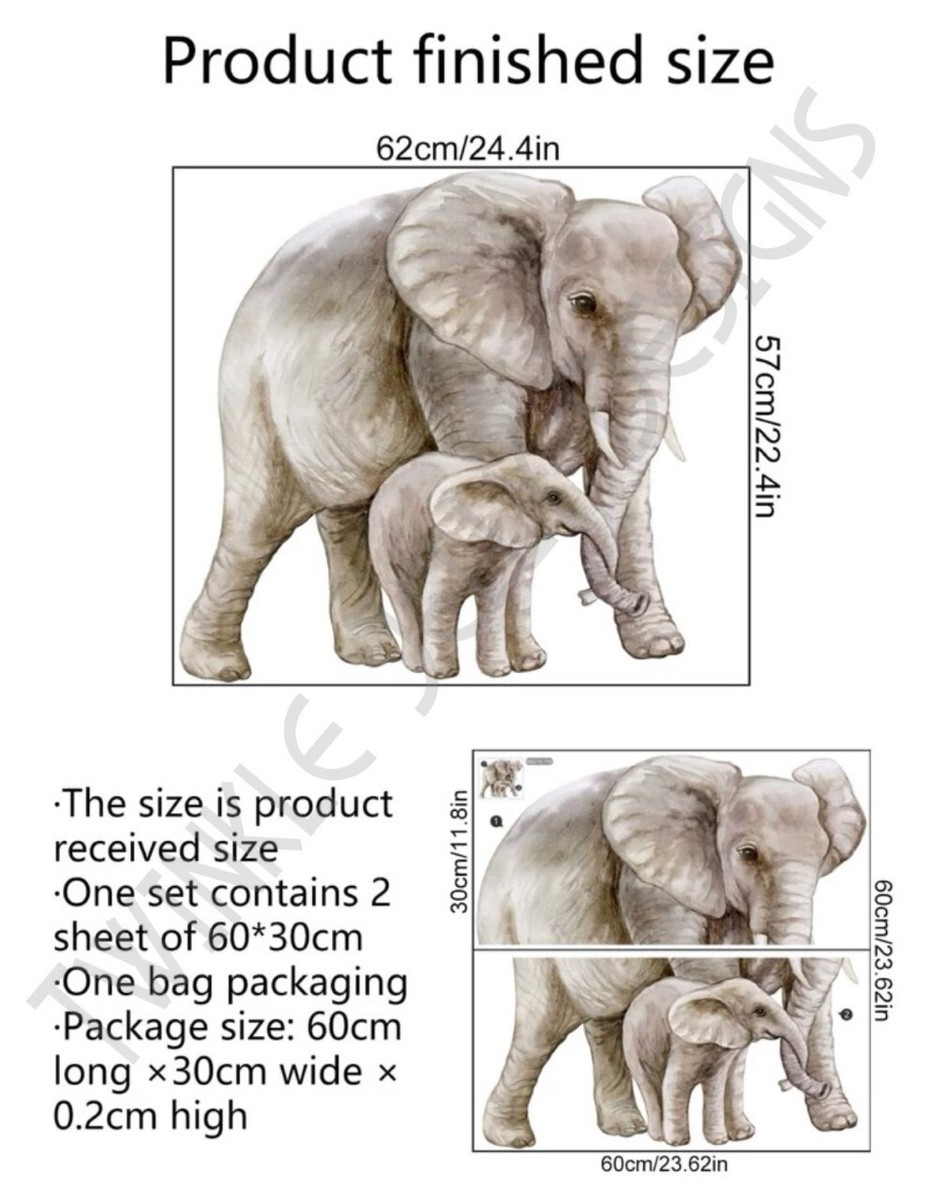 Traceable Elephant Stencils Printable Décopatch Papier Mâché