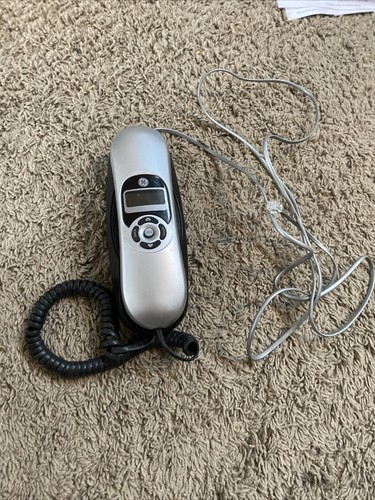 GE Telephone Slimline Corded Model 29265EE1-A Silver Black Caller ID | eBay