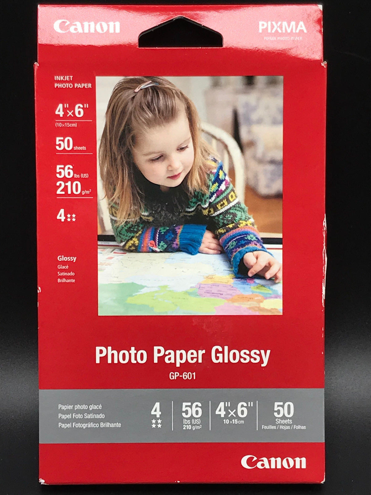 Genuine Canon Pixma Inkjet Photo Paper Glossy GP-601 4"x6" 50 Sheets | eBay