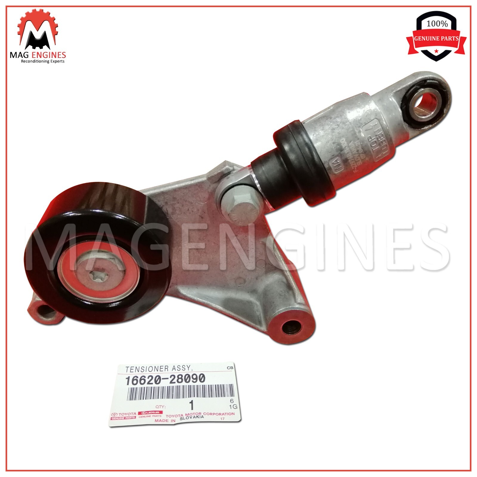 OEM Toyota 1662028090 Tensioner ASSY V-ribbed Belt 16620-28090 for sale ...