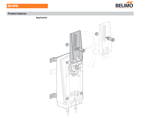 Belimo ZG-EFB EFB ACTUATOR CRANKARM ADAPTER KIT ((NEW)) | eBay