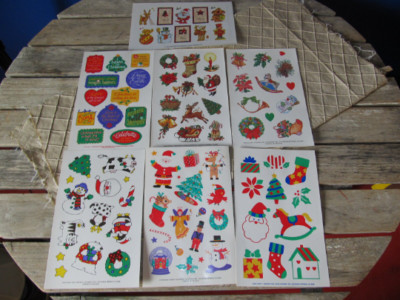 Vintage Current Catalog Stickers -Christmas Stickers- Santa Reindeer ...