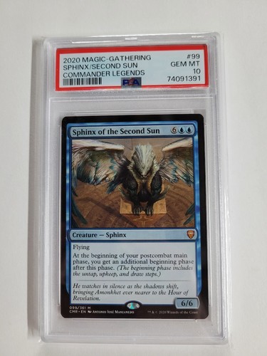 MTG Sphinx of the Second Sun PSA 10 Commander Legends Card #099 POP 1 ...