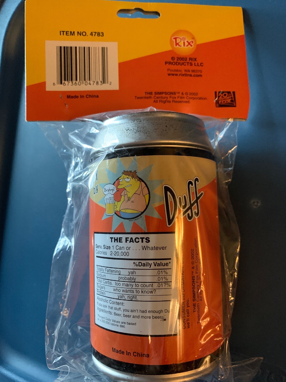 The Simpsons Duff Beer Can with Series 2 Playing Cards Vintage SEALED ...