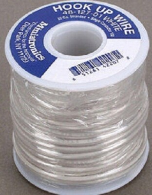 Miniatronics 48-127-01 22 Gauge Stranded White Wire 100' Roll NEW | eBay