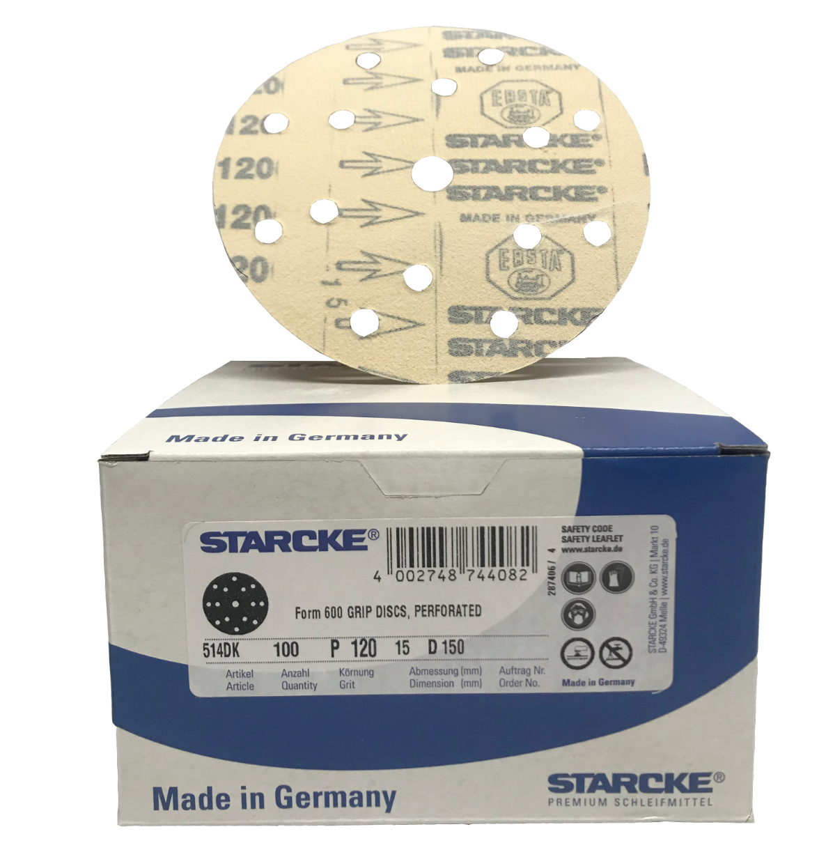 P60-800 Hook & Loop DA Sanding Discs 150mm - STARCKE (FAST DISPATCH ...