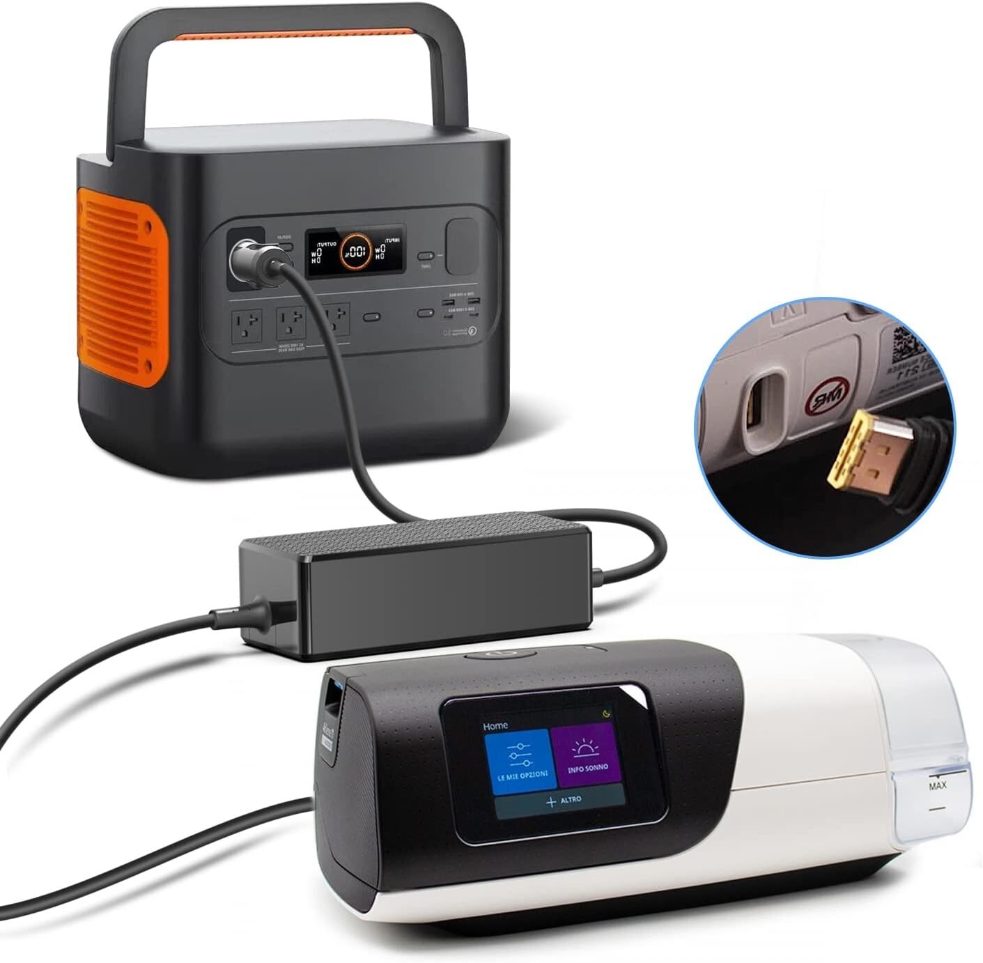 KFD-38839 65W DC/DC Converter Compatible-with Resmed Airmini Travel ...