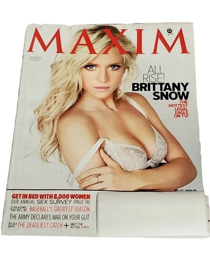 Maxim Magazine April 2011 Back Issue Brittany Snow Subscription Copy w/ Label | eBay