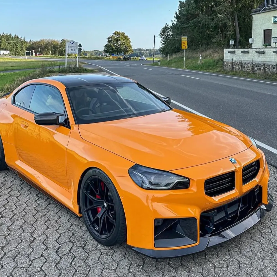 For BMW M2 G87 Dry Carbon Fiber Front Bumper Splitter Lip R44 Style ...
