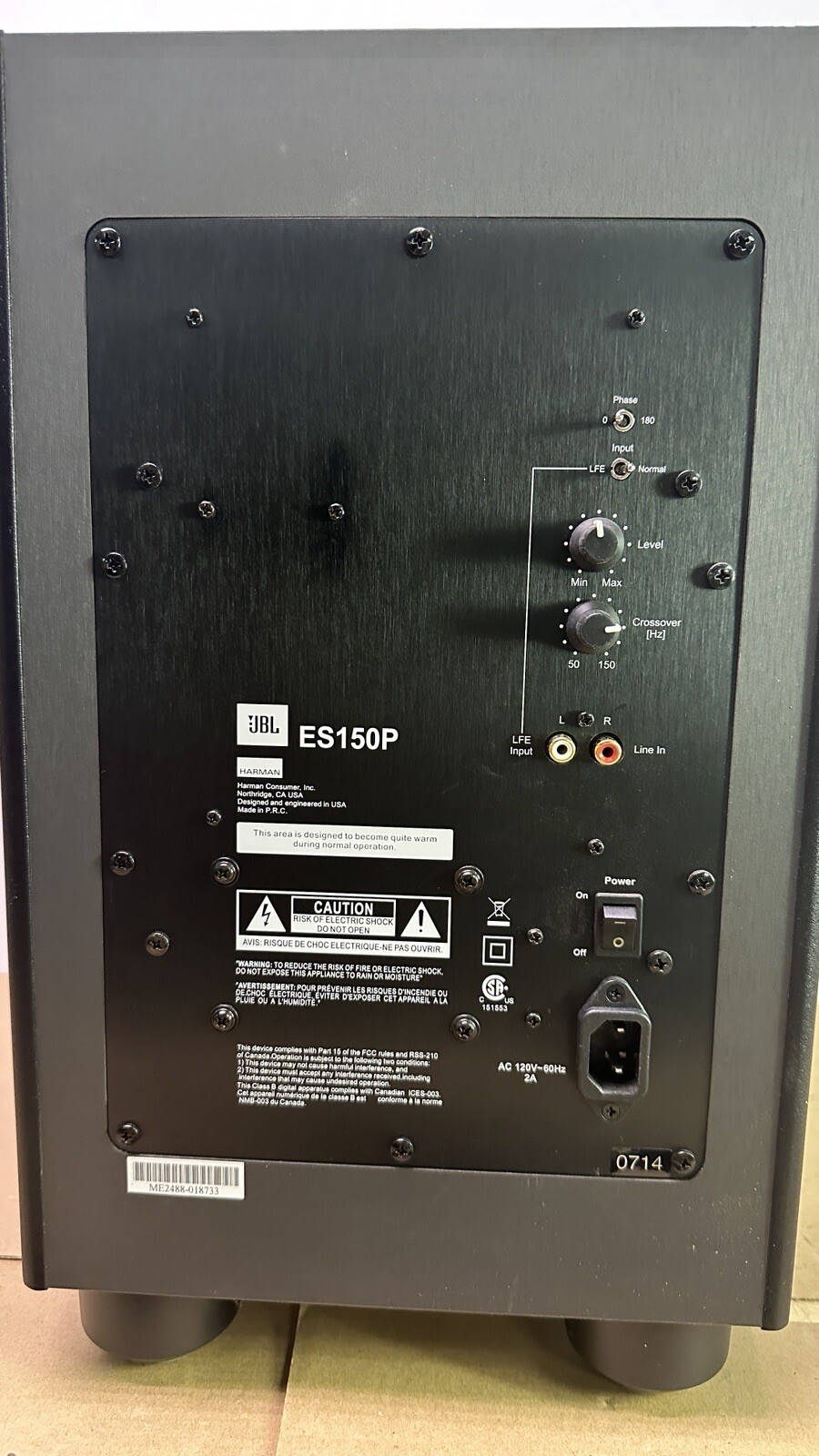 JBL ES150P 10 inch Powered Amplified Subwoofer 300 Watts RMS Ported ...