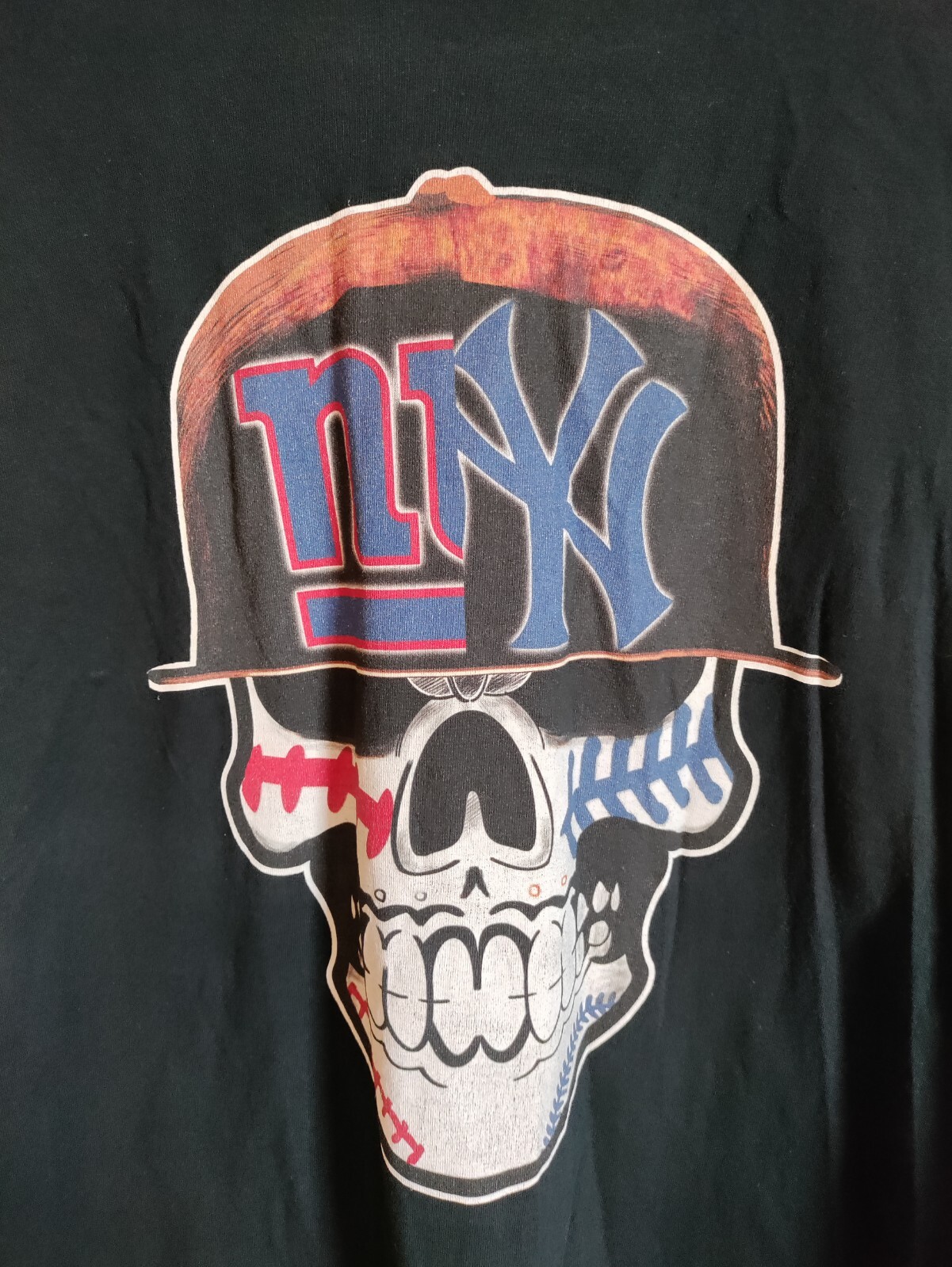 Rare New York Yankees & New York Giants Fan Skull Men… - Gem