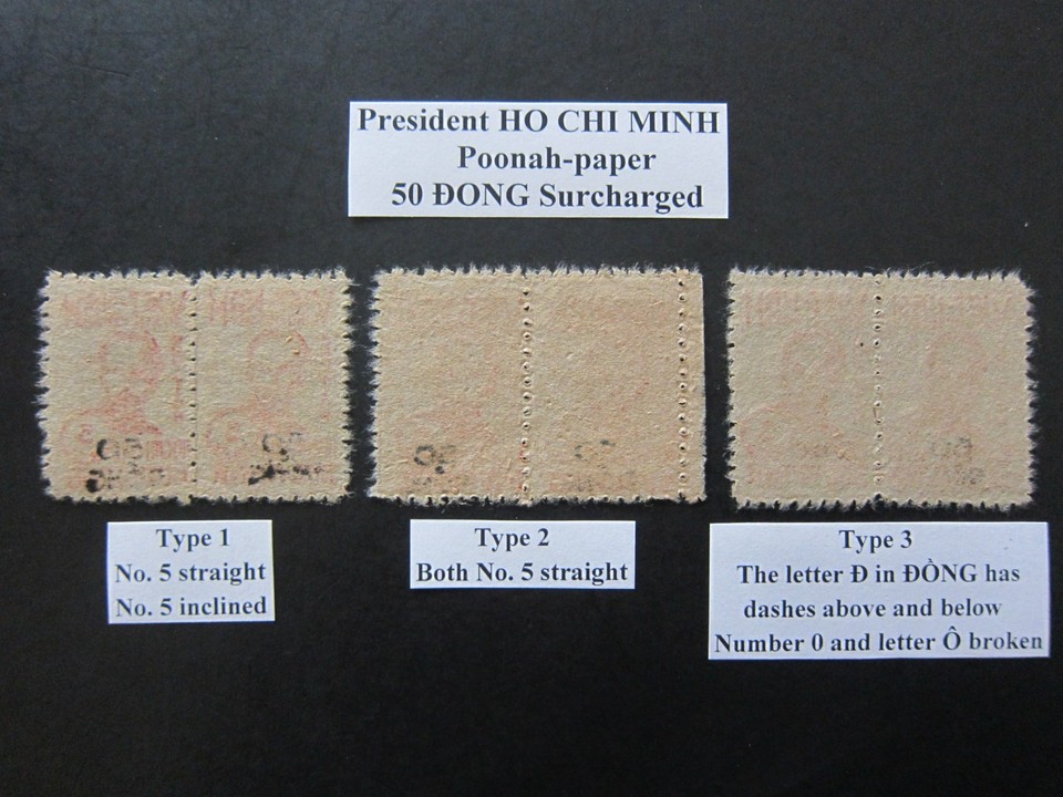 VIET MINH 1949 - President HO CHI MINH 50 DONG SURCHARGED / Poonah ...