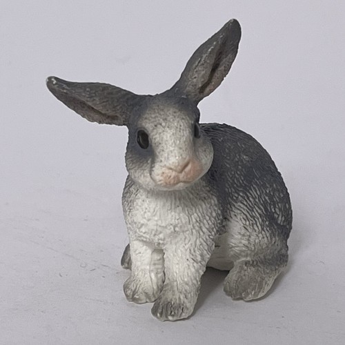 Schleich Rabbit White And Gray Sitting Bunny Figure D-73527 | eBay