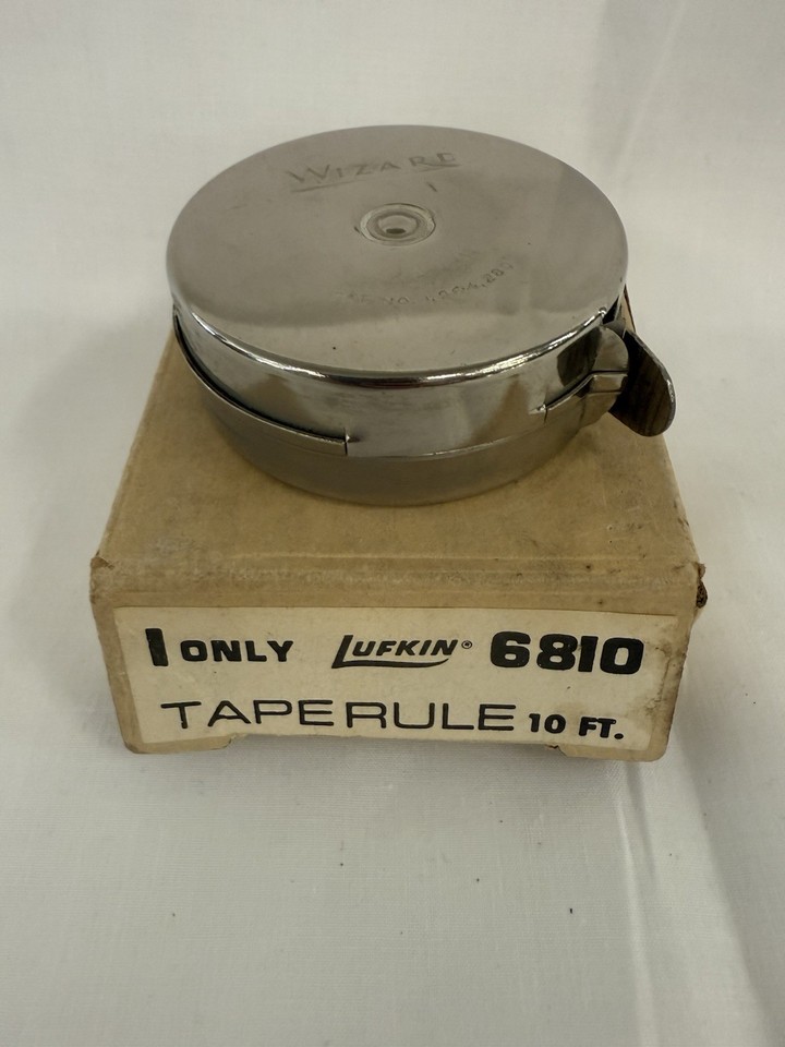 NOS Vintage Lufkin Wizard No. 6810 Tape Measure 10’ USA 10 Foot Chrome ...