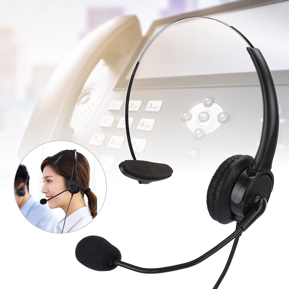 Monaural Headset With Mic For Landline Telephone Home Use | eBay UK