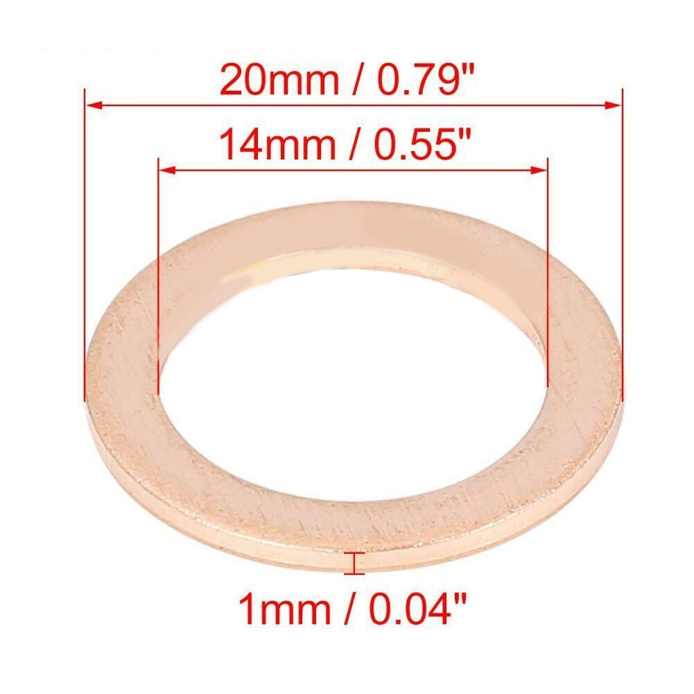 Corrosion resistant Copper Drain Plug Gasket for Mercedes Engines ...