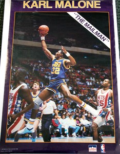 Karl Malone Mailman Poster KARL MALONE The Mail Man Basketball Legend