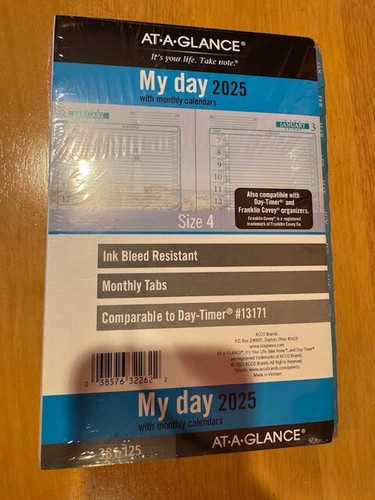 2025 Daily Planner Refill AT-A-GLANCE Size 4 Seascapes Ocean View Year ...