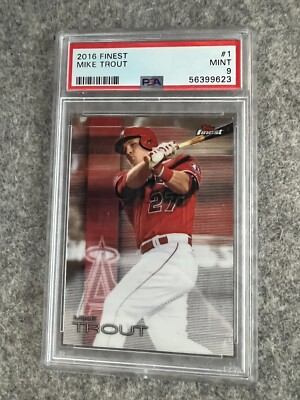 2016 Topps Finest Mike Trout #1 - PSA 9 | eBay