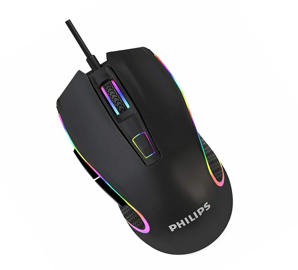 Philips Wired Gaming Mouse RGB Optical USB LED Mice for PC Gamers | eBay