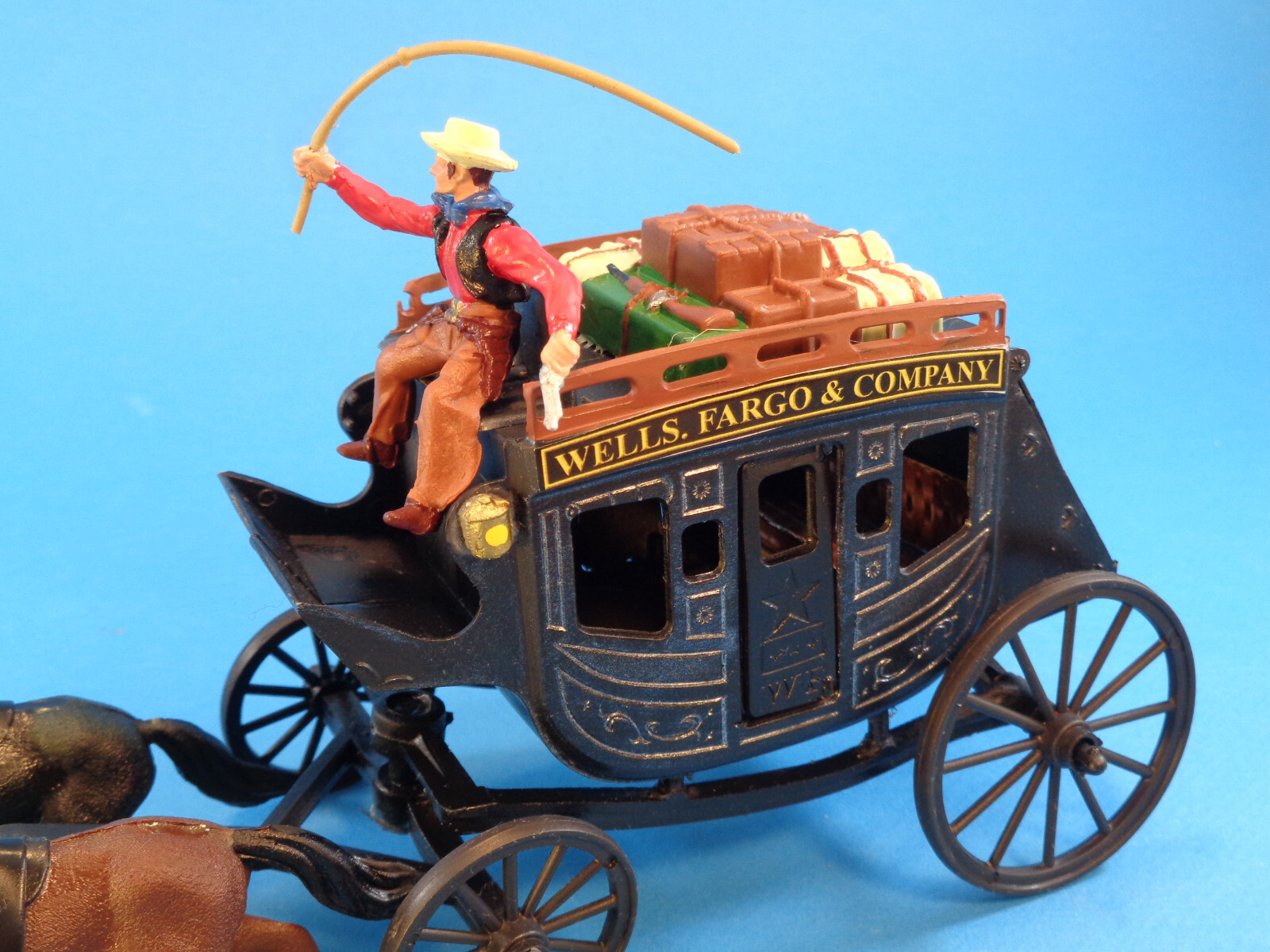 DSG ARGENTINA * FAR WEST COWBOY CONCORD STAGECOACH w/ FIGURE GUIDE & 6 ...