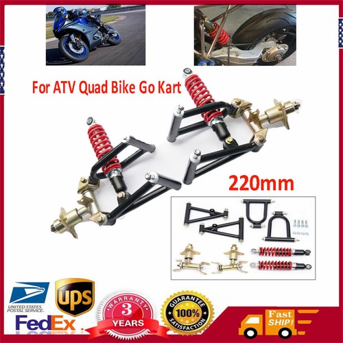 Front Suspension Upper/Lower Shock Swing Arm Kit For ATV Quad Bike ...