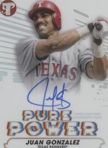 2022 Topps Pristine - Pure Power Autographs Juan González #PPA-JG (AU ...