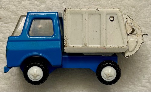 Vintage Tonka Toy Mini Garbage Trash Dump Truck Blue White Pressed ...