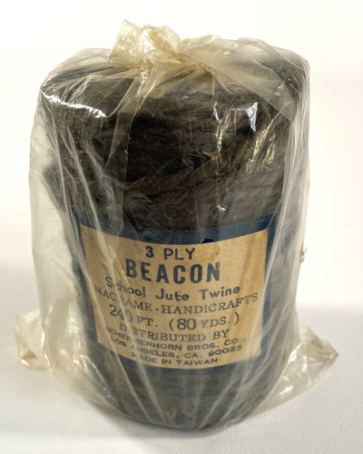 Beacon 3 Ply School Jute Twine Macrame Craft Cord Vintage New Dark ...