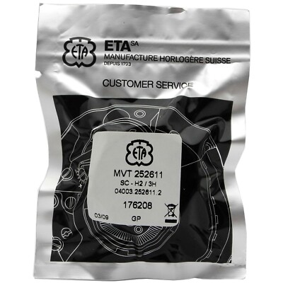ETA 252.611 Quartz watch movement Pre-Sealed (NEW) SC- H2/3H - MZETA252 ...