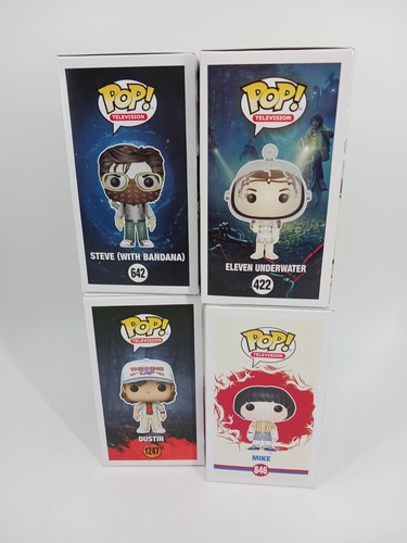 Lof of 4 Funko Pop Stanger Things Eleven 422 Steve 642 846 Dustin 1247 ...