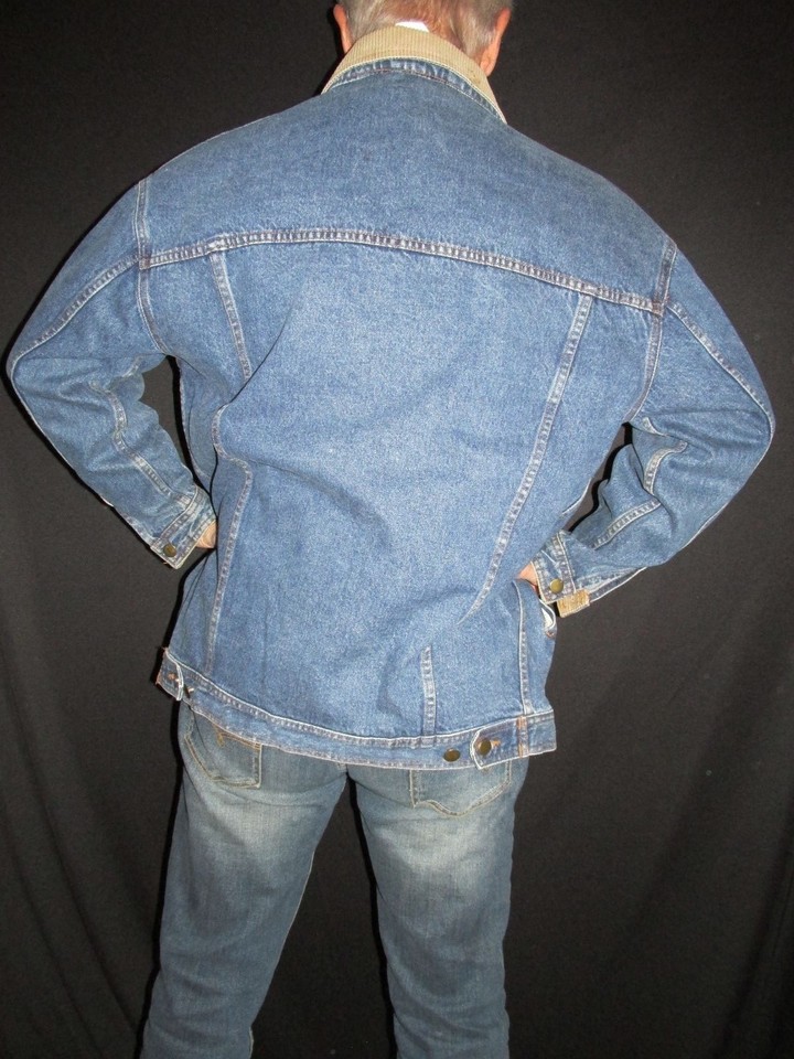 CW Clifford & Willis Blue Denim Jean Jacket Corduroy Men's Small, Women ...