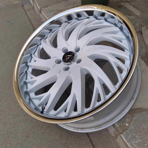 22x9 Artis Decatur Custom White Wheel 5x120 +18mm [SINGLE] incl ...