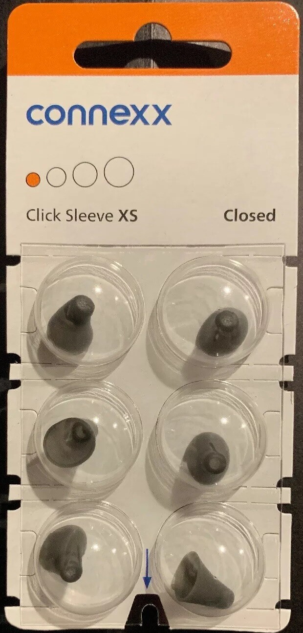 2 Packs of Connexx XS Closed Click Sleeves. 12 Total. Fits Signia, Silk ...