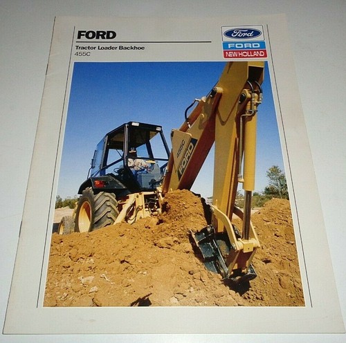 Ford 455D Tractor Loader Backhoe Sales Brochure 1989 Advertising ...
