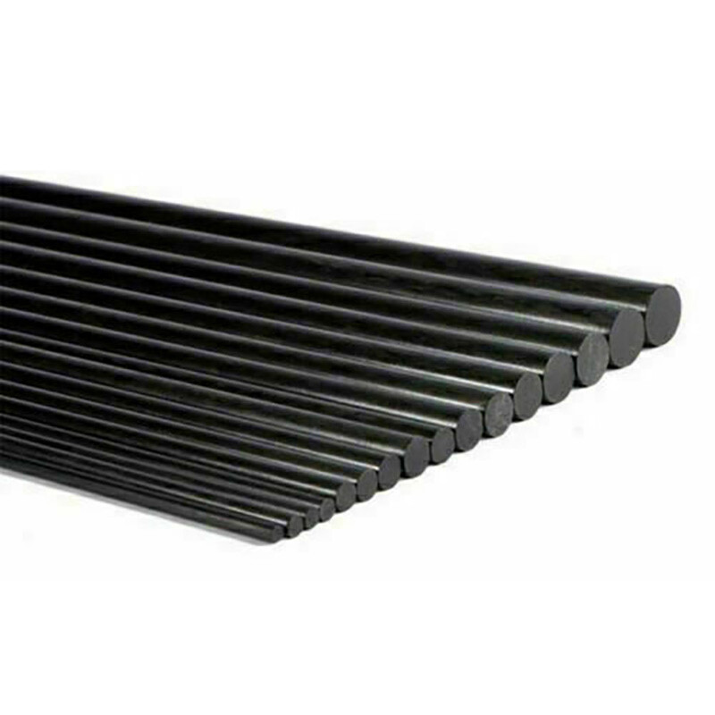 Black Carbon Fiber Solid Rod Round Bar Shaft 1mm-8mm Plastic Rod For RC ...